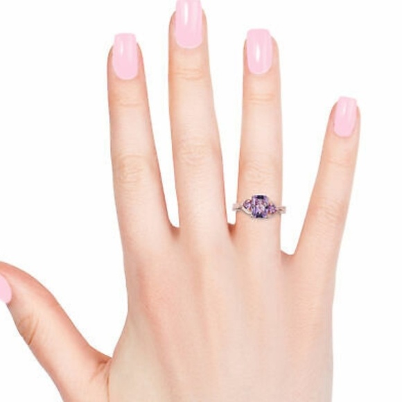 Shop Lc | Jewelry | 4k Rose Gold Amethyst Ring | Poshmark